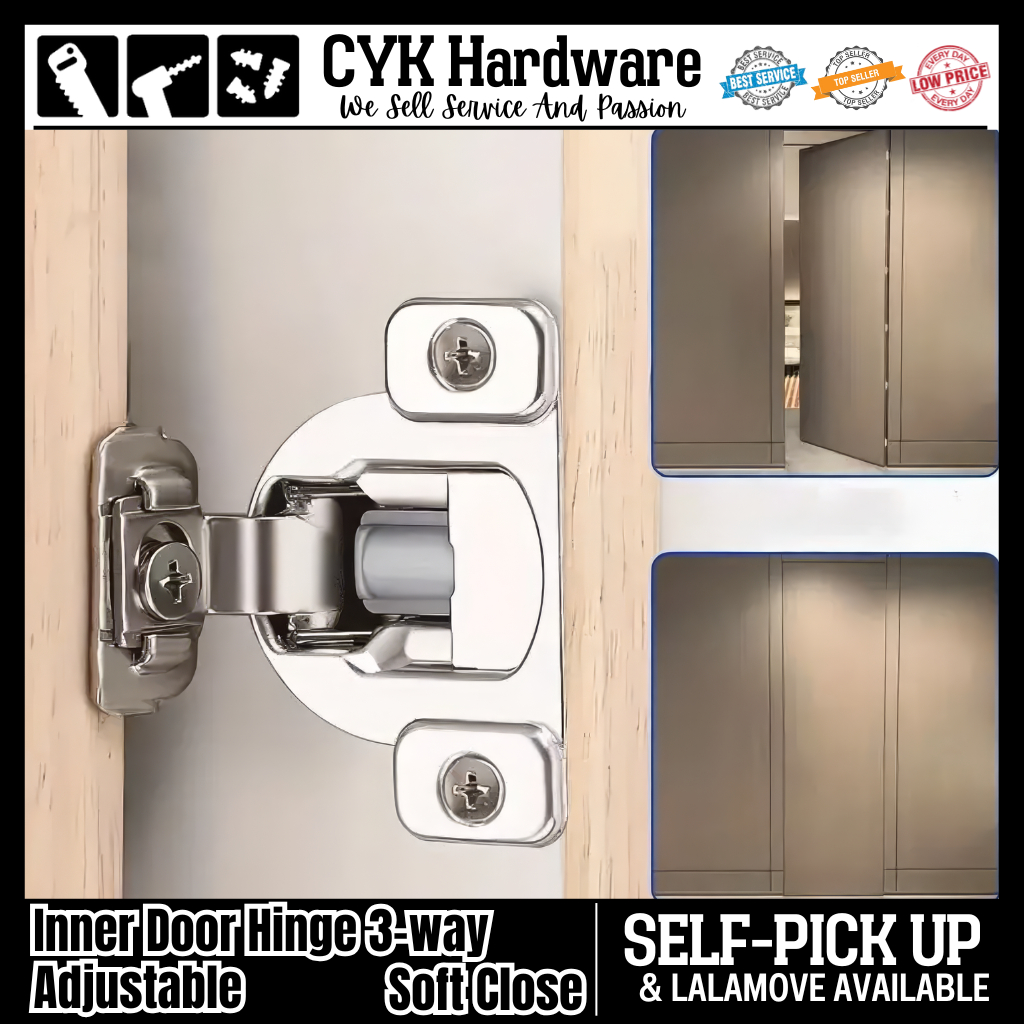 Hidden Door Inner Door 3 way adjustable With Soft Closing Hinge Pintu ...