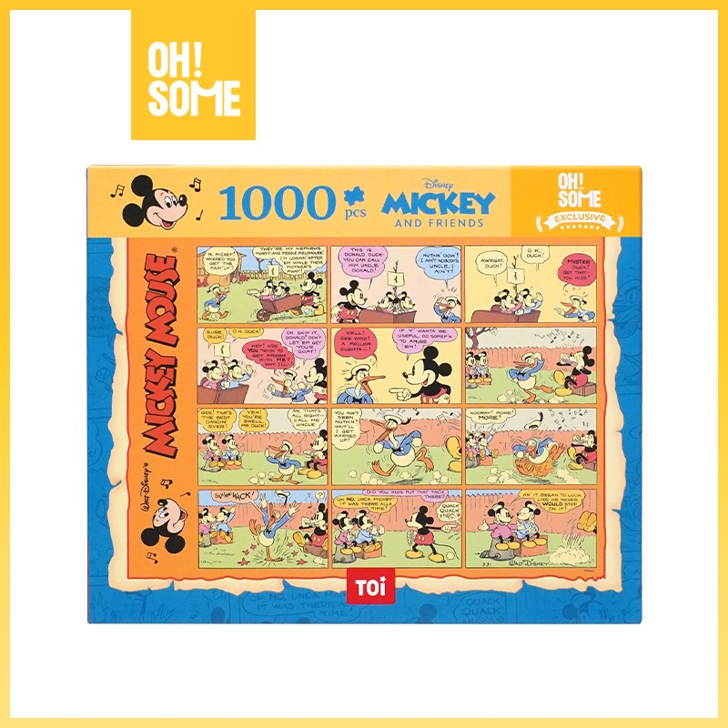 【CLEARANCE】OHSOME x Toi - Disney Mickey Jigsaw Puzzle 1000 Pcs/ Retro ...