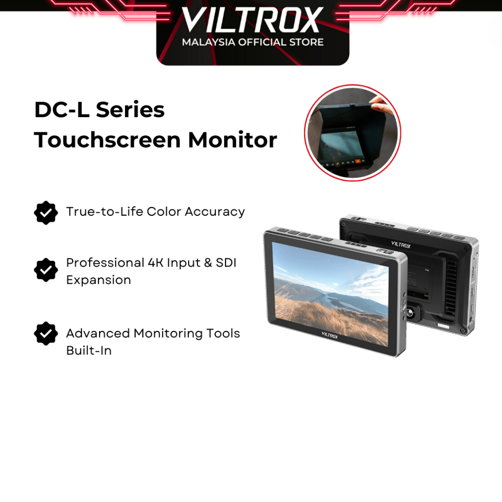 VILTROX DC-L1/DC-L2 7-INCH CAMERA TOUCHSCREEN MONITOR PORTABLE CAMERA ...