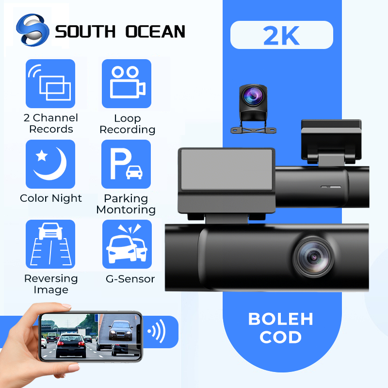 【Lowest Price】South Ocean M310 2K Dash Cam for Car Camera Dual Front ...