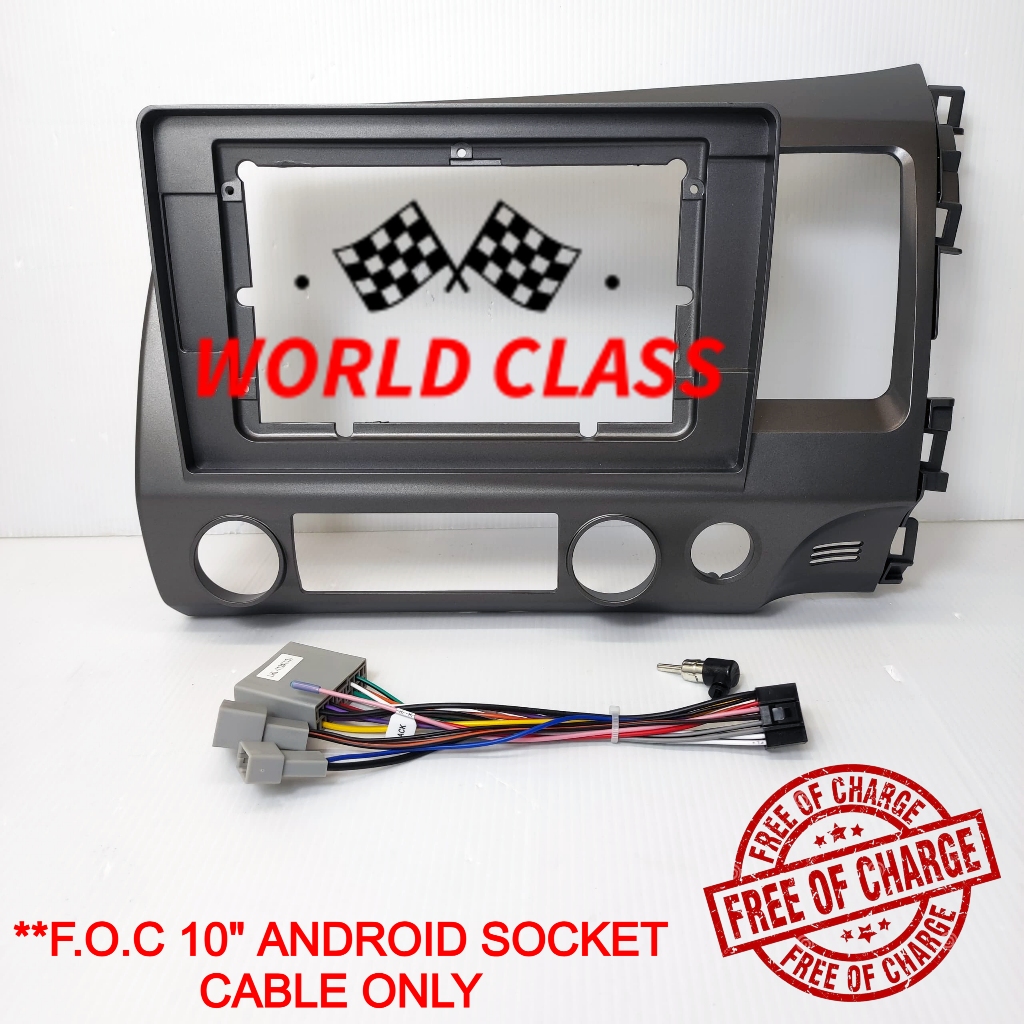 HONDA CIVIC FD 2006-2011 10" ANDROID CASING (FREE PLUG & PLAY CABLE ...