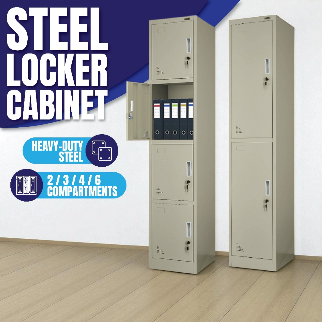 Locker Cabinet Steel With Lock Kabinet Loker Almari Besi Berkunci Staff ...