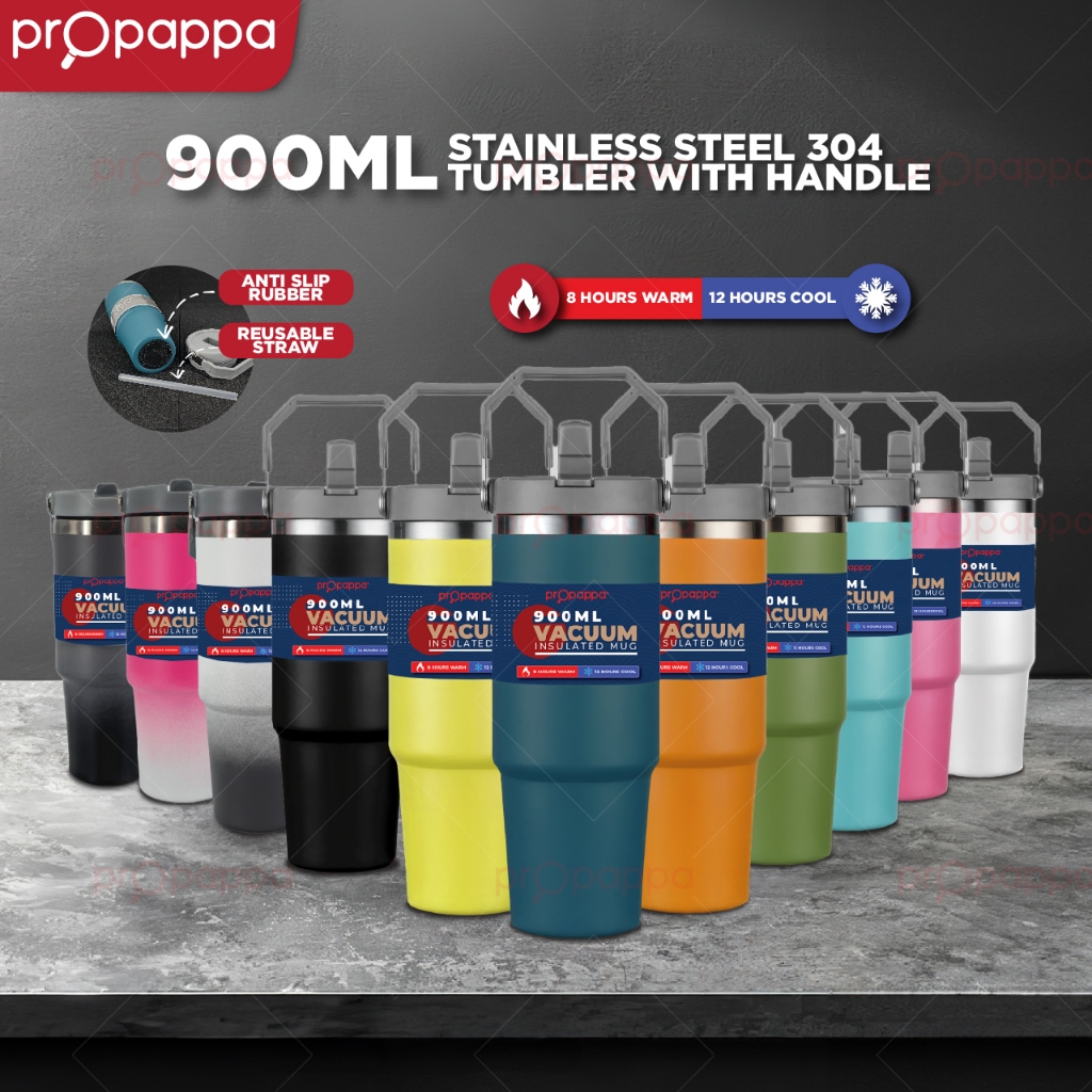 Propappa - 900ML Thermos Tumbler with Handle Hot and Cold Flask ...