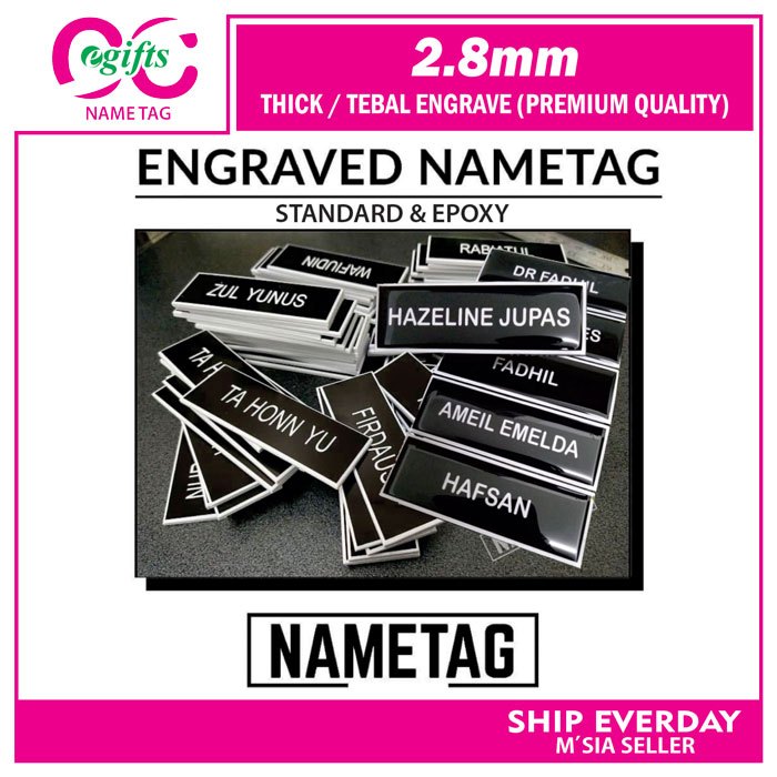 Name Tag Formal MAGNET/PIN [DONE IN 24-48HOUR] Untuk Tag Nama Sekolah ...