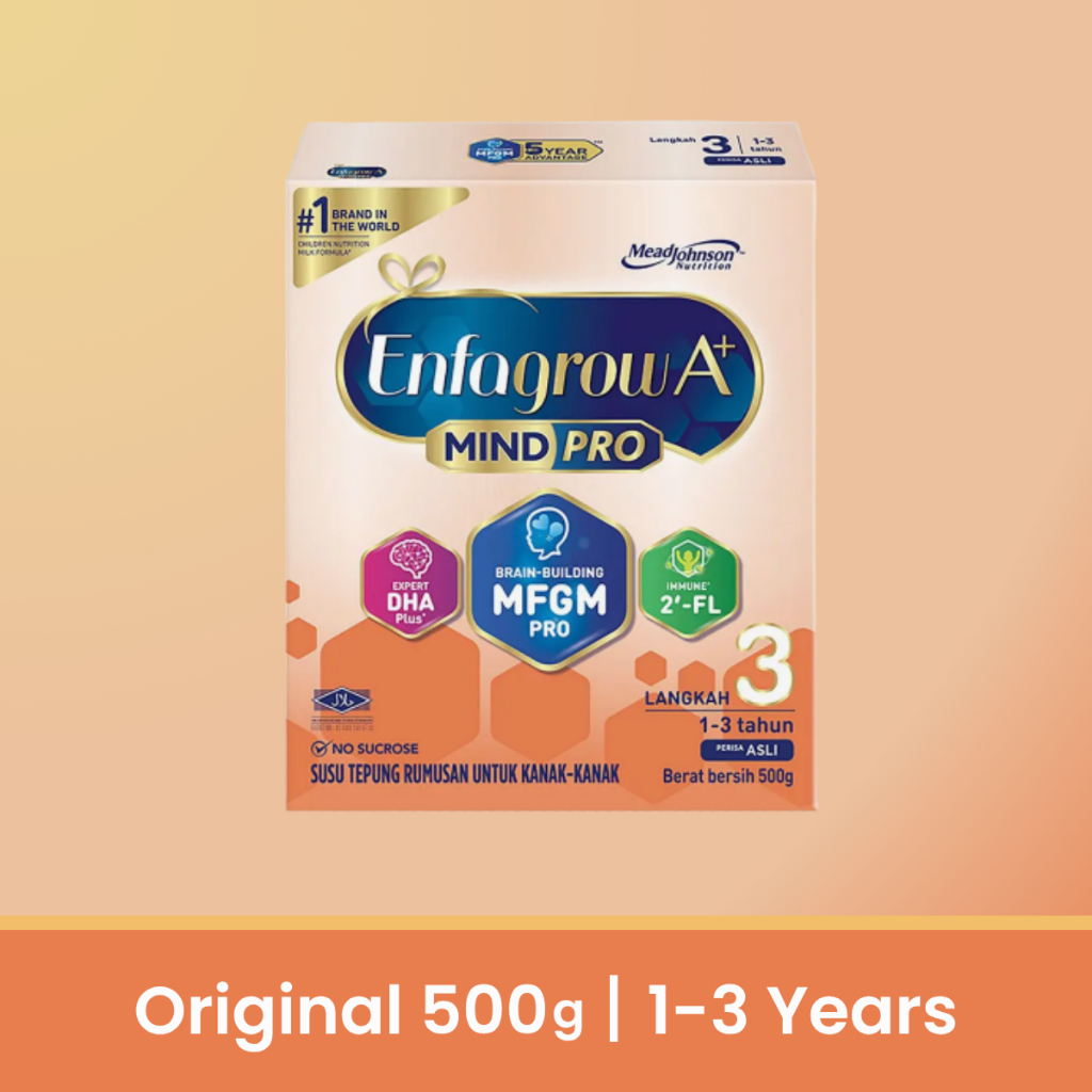 ENFAGROW A+ MINDPRO 2FL STEP 3 ORIGINAL 500G | 1-3 Years | Shopee Malaysia