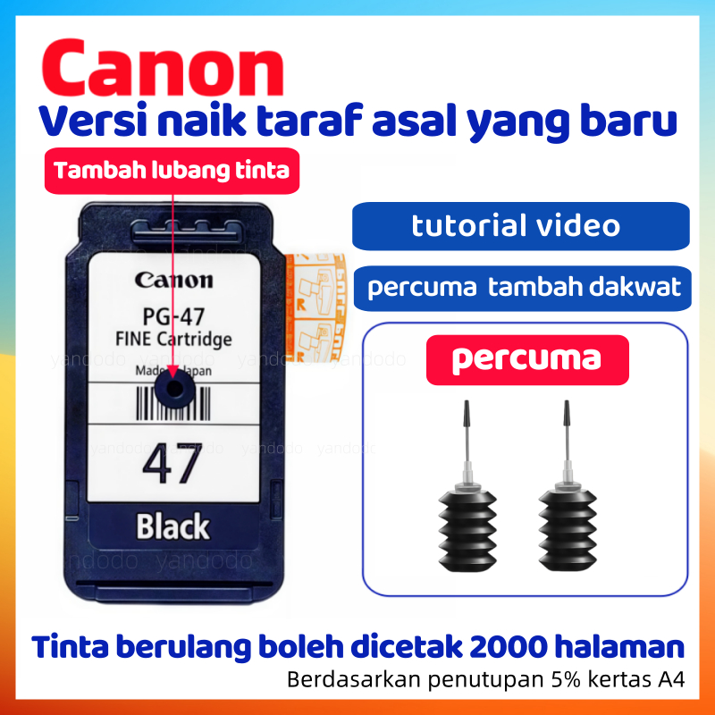 INK CARTRIDGE CANON PG-47 CL-57 CL-57s INK CARTRIDGE CANON PIXMA E410 ...