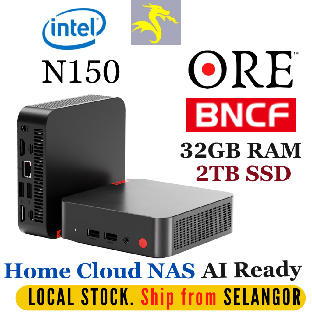 ORE BNCF B01 Intel N150 Windows Mini PC 32GB DDR4 RAM 2TB NVME SSD PC ...