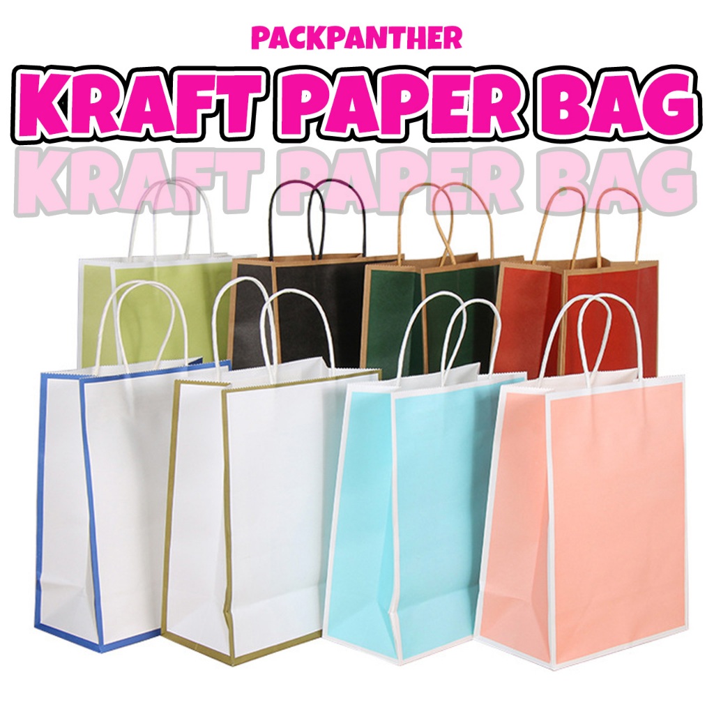 Kraft Paper Bag Gift Beg Kertas Doorgift Bag Handle Beg Goodie Bag ...