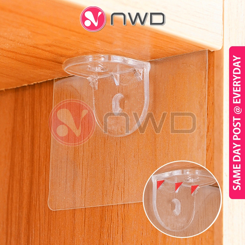 𝗜𝗡𝗖𝗥𝗘𝗔𝗦𝗘 𝗦𝗧𝗥𝗘𝗡𝗚𝗧𝗛 》 Seamless Shelf Support Nail Adhesive Wall Hooks ...