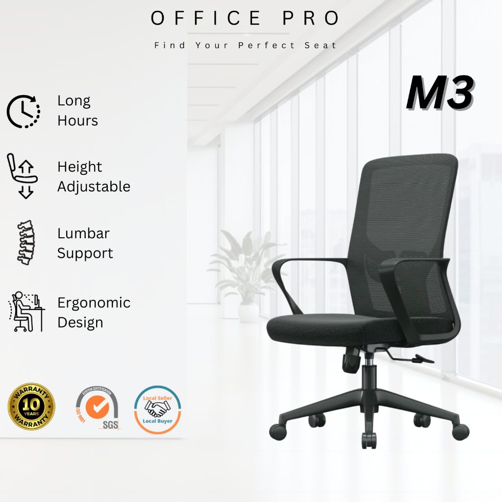 Office Pro M3 Ergonomic Office Chair | Computer Chair Back Support | 10 ...