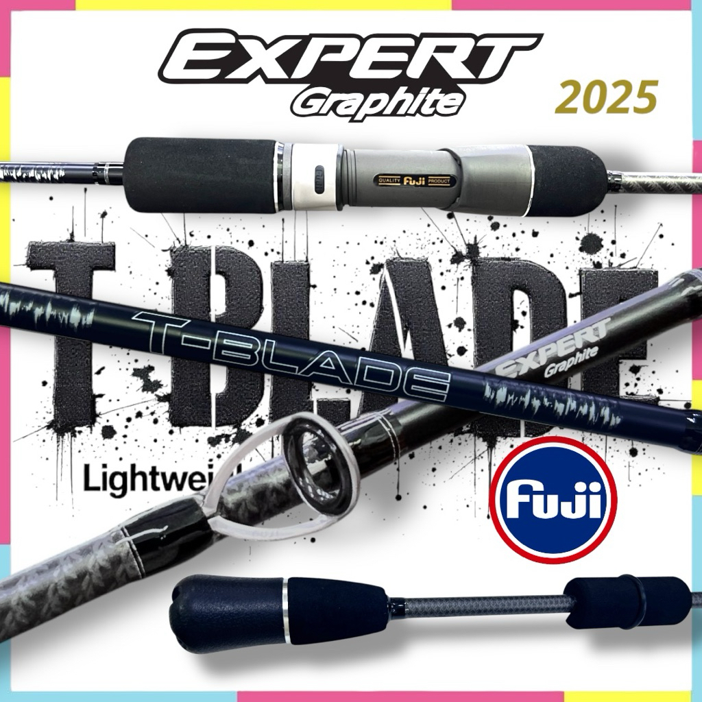 2025 EXPERT GRAPHITE T-BLADE Overhead & Spinning Jigging Rod Joran ...