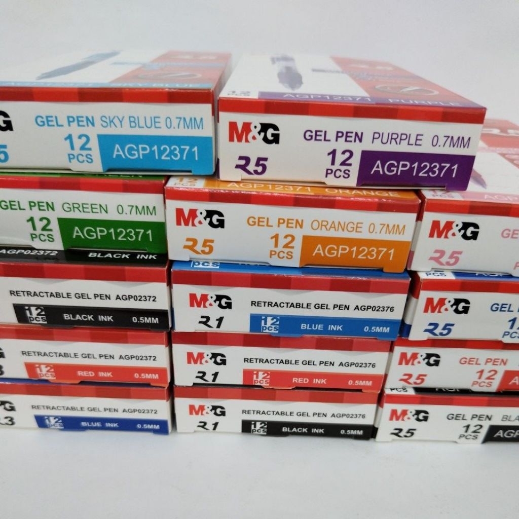 M&G PEN DAKWAT CAIR R1/ R3/ R5 COLOR GEL INK PEN 0.5MM/0.7MM 1 BOX ...