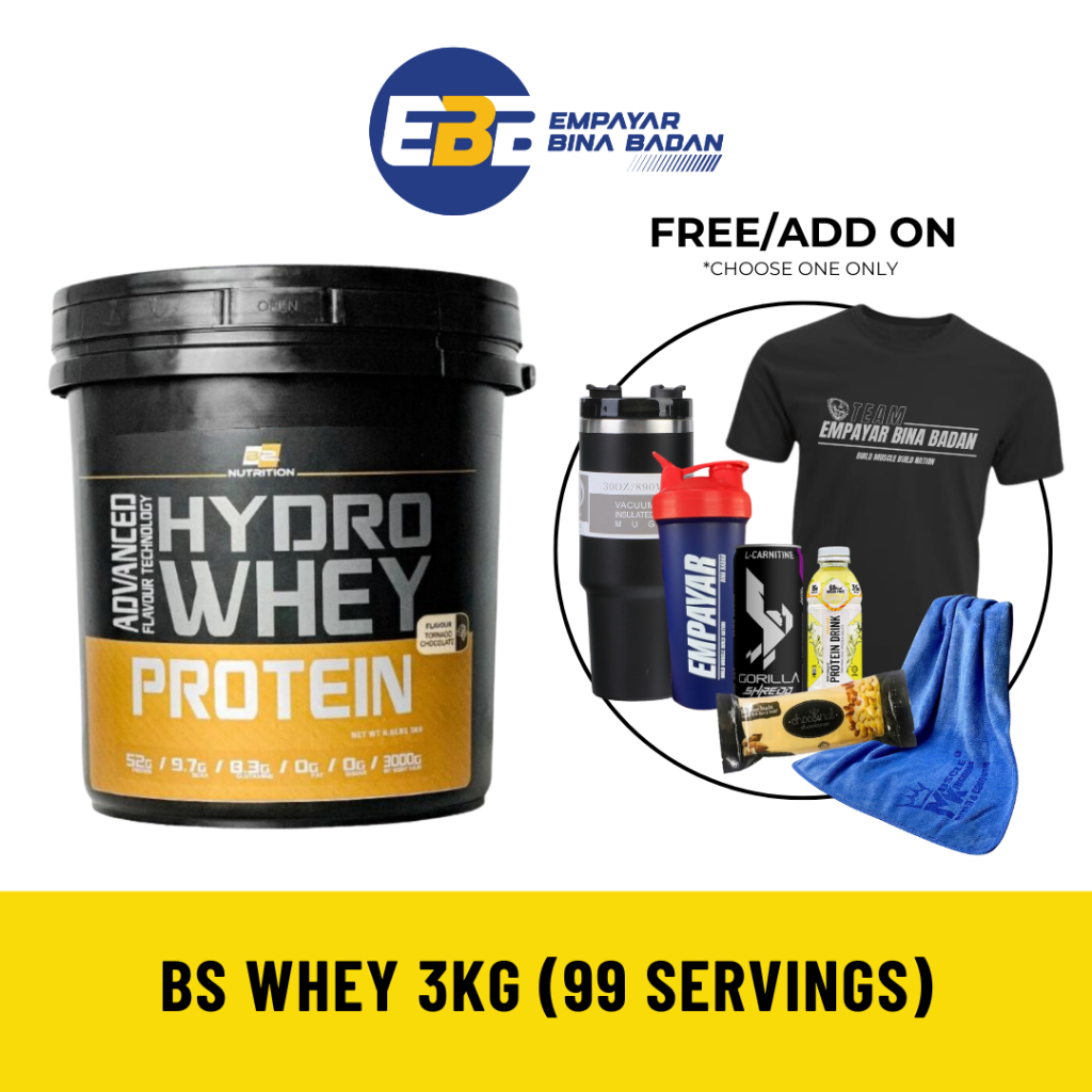 BS NUTRITION 3KG HYDRO WHEY PROTEIN (TUB PACKAGING) | Shopee Malaysia