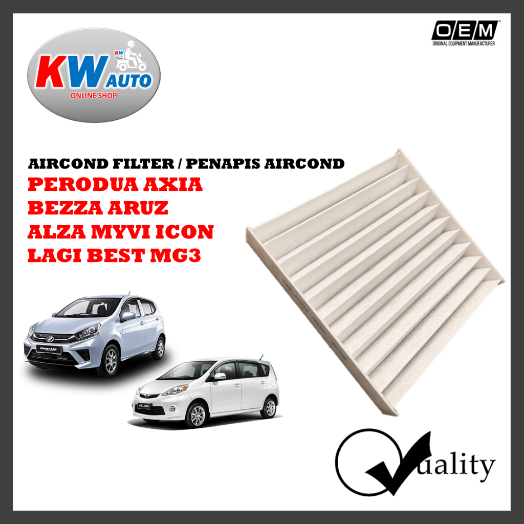Cabin FIlter Cleaner Penapis Udara Aircond Filter Perodua Axia Bezza ...