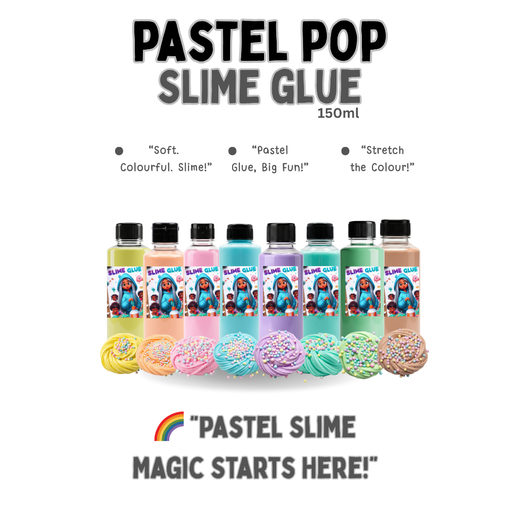 Pastel Pop Slime Glue (150ml) Soft. Stretchy. Slime-Ready! | Shopee ...