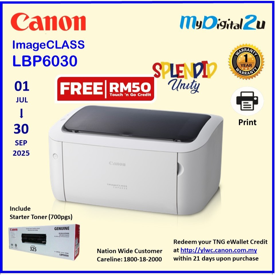 Canon LBP-6030 imageCLASS Monochrome Single Function Laser Printer | Shopee Malaysia