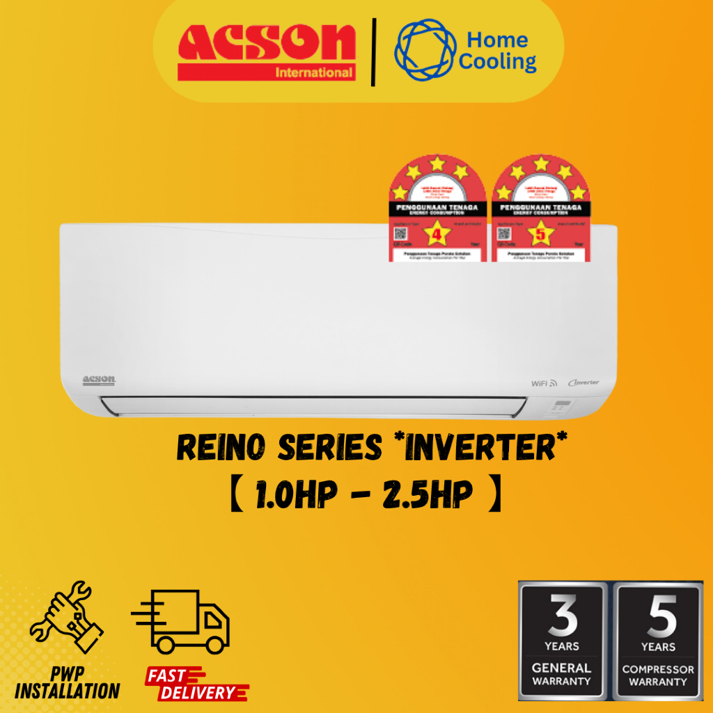 ACSON 4 STAR 5 STAR INVERTER 1HP 1.5HP 2HP 2.5HP WALL TYPE R32 AIR COND/AIR CONDITIONER (KLANG ...