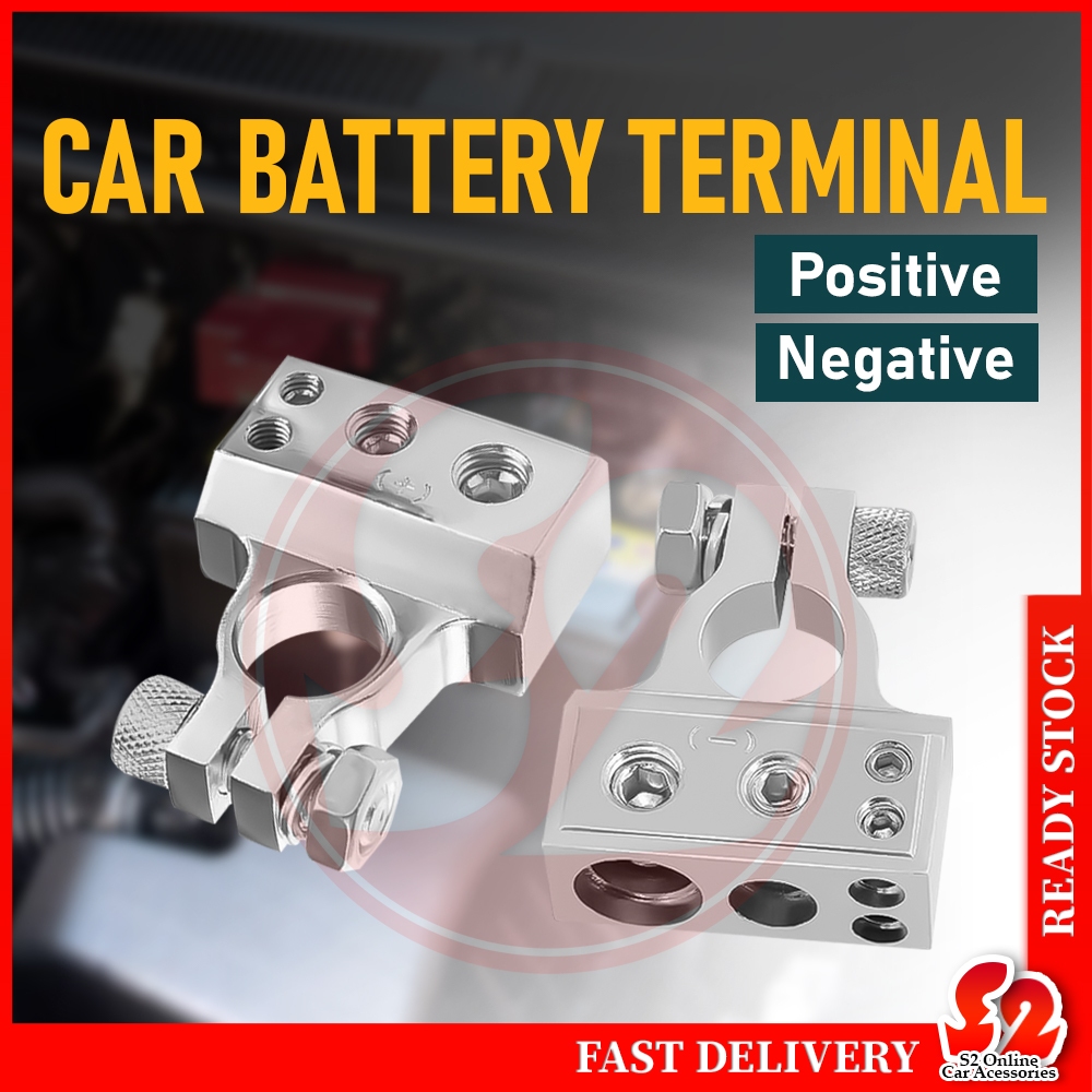 1PCS Car Postive/Negative Battery Terminal with Clear Covers 4/8 Gauge ...
