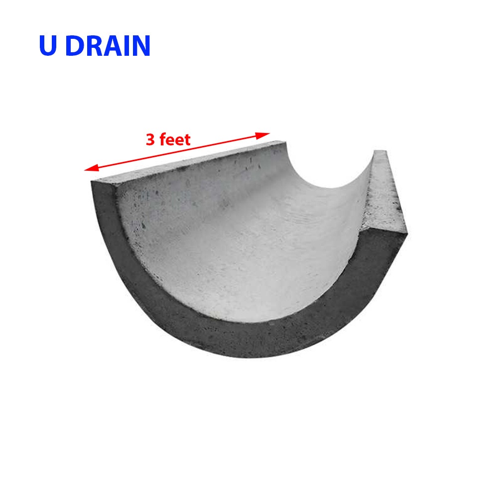 Concrete U Drain 9" x 3ft / Longkang Simen Separuh Bulat | Shopee Malaysia