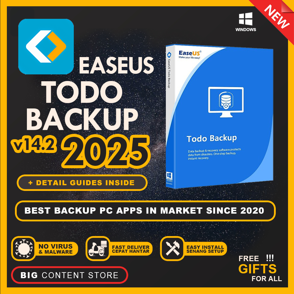 EaseUS Todo Backup Home v16.3 💯 EASY INSTALL SOFTWARE 💯 LIFETIME PREMIUM 💯 FAST DELIVERY 💯 SAFE ...