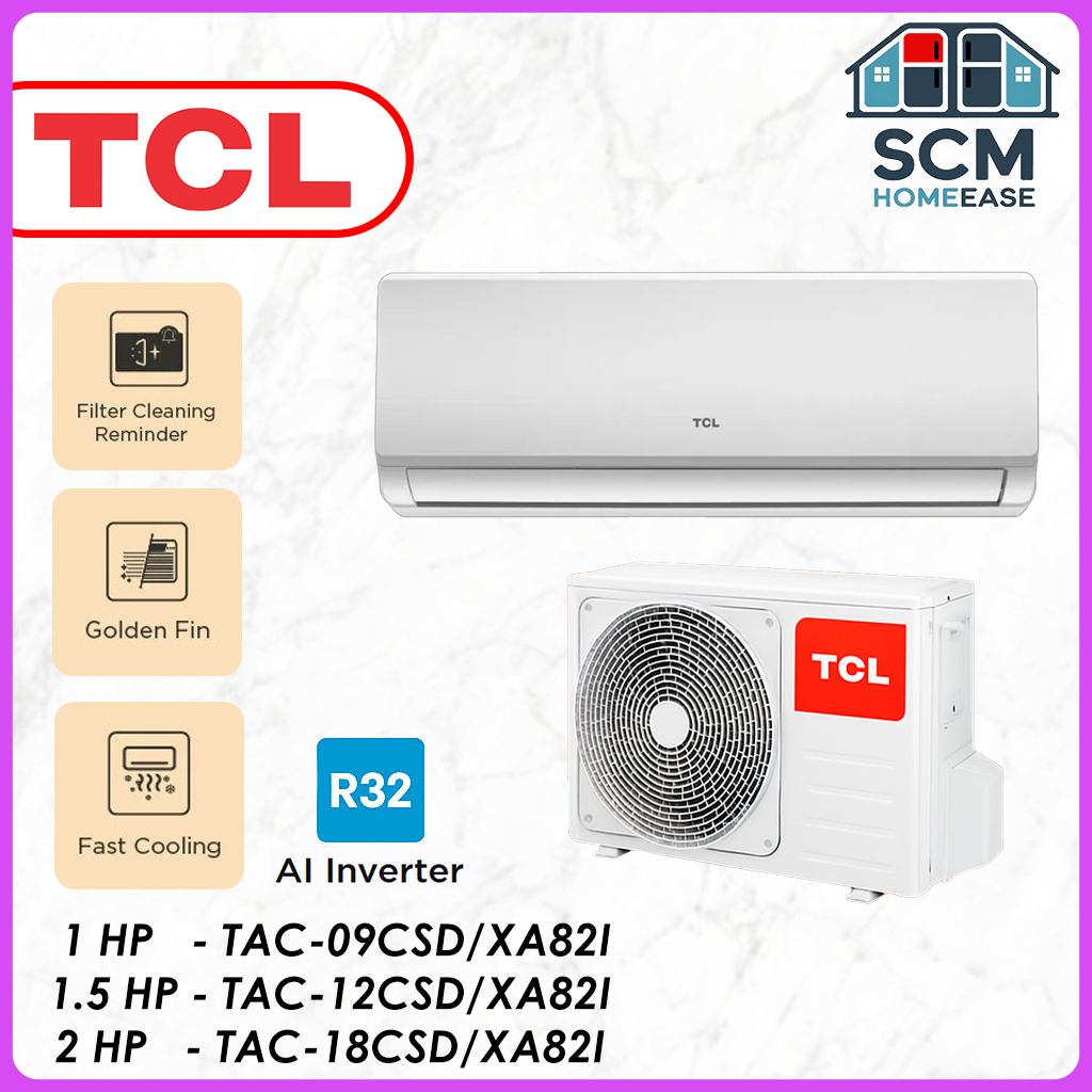 TCL Elite Series Inverter Air Conditioner TAC-09CSD/XA82I 1HP / TAC ...