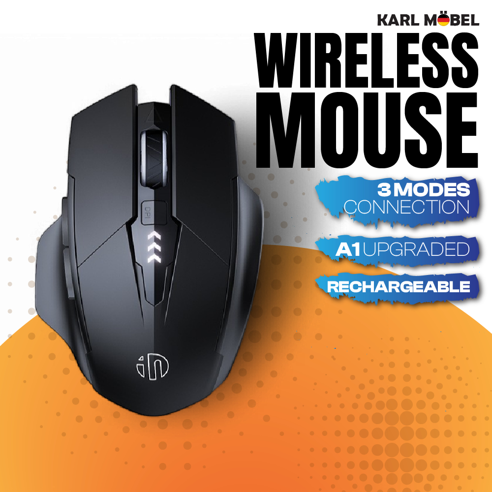 Wireless Mouse Rechargeable Inphic M6P 2.4G 500mAh Battery Indicator ...