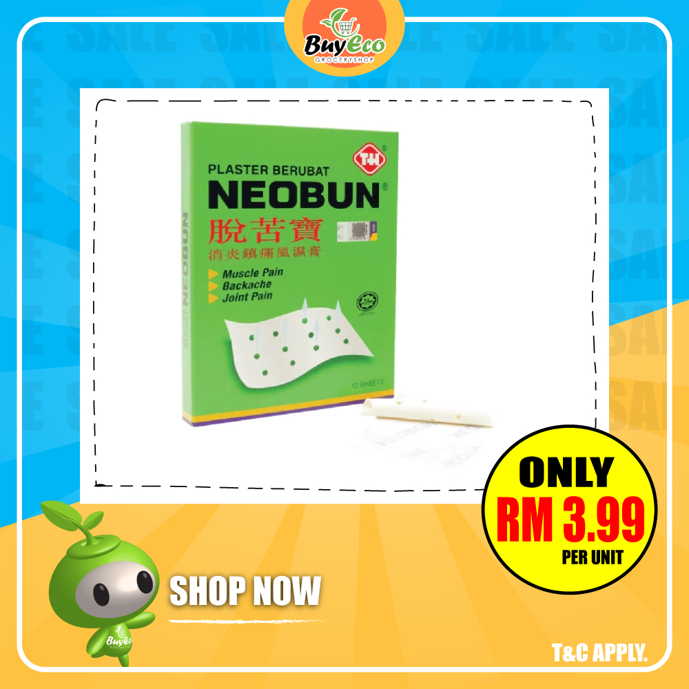 [SPECIAL OFFER] Neobun Plaster Plus 10’s Back Pain Patch Muscle Pain ...