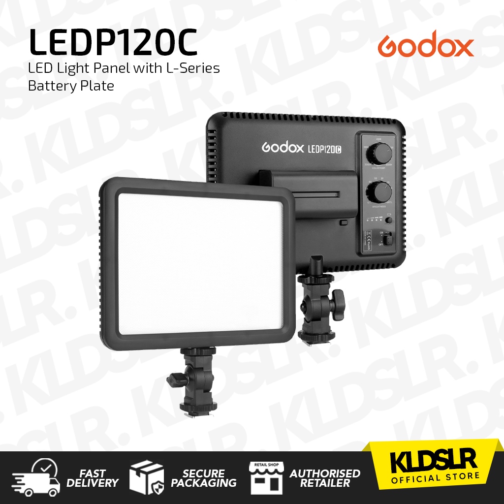 Godox LEDP120C / LED120C 3300K~5600K Studio Video Continuous Ultra Slim ...