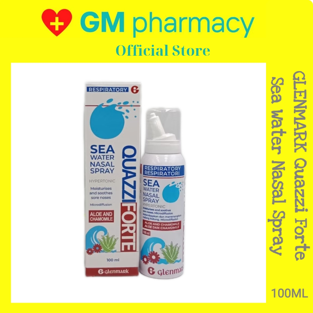 GLENMARK QUAZZI FORTE SEA WATER NASAL SPRAY ISOTONIC ALOE and CHAMOMILE ...