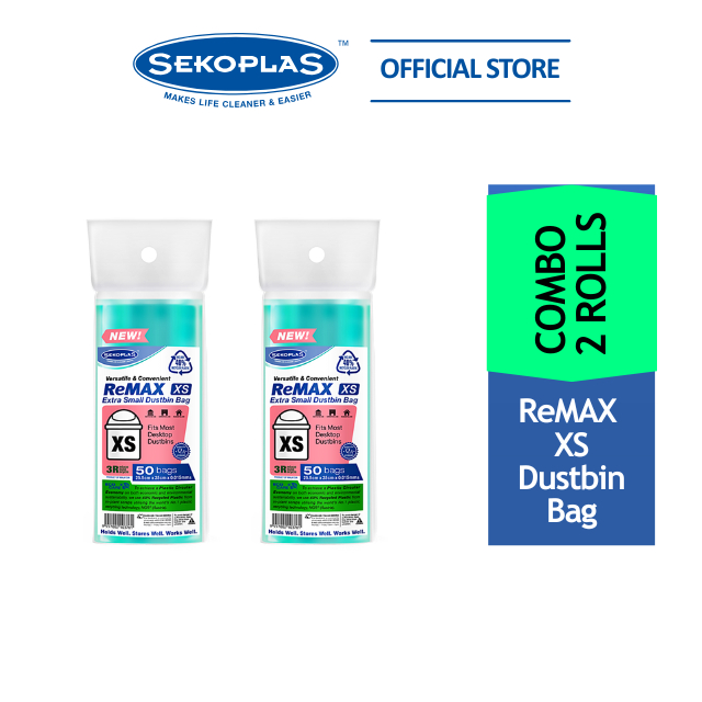[COMBO 2 ROLLS] Sekoplas ReMAX Dustbin Bag XS | Plastik Sampah Saiz ...
