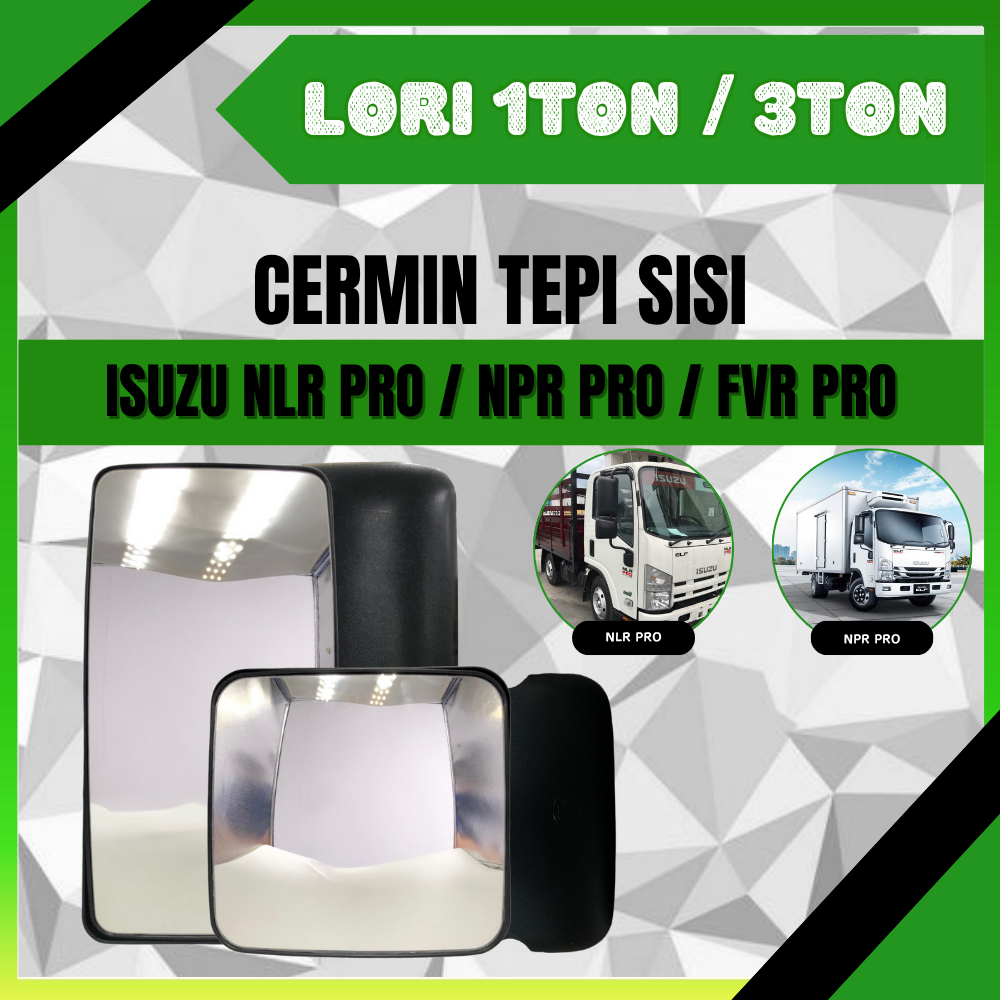 Beacon Cheras Cermin Tepi Sisi Lori 1Ton 3Ton Side Mirror Lorry Isuzu ...