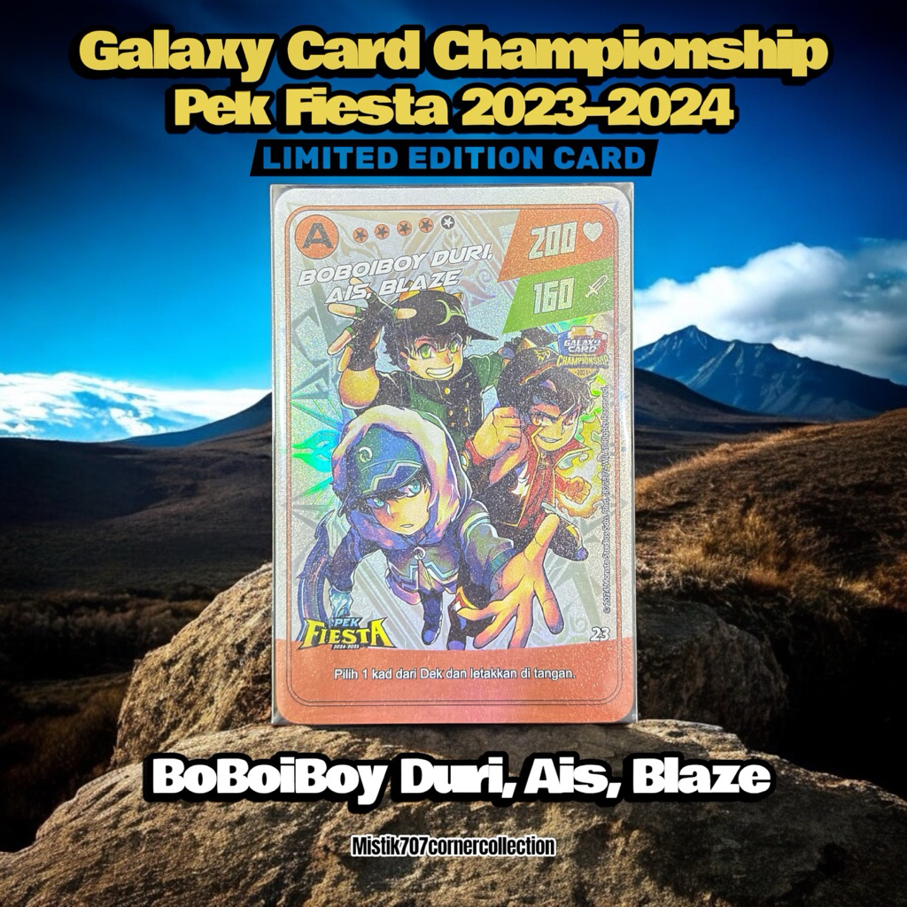 Rare Collection Boboiboy Galaxy Championship card Boboiboy duri,ais ...