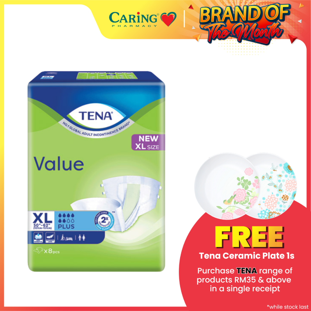 TENA VALUE ADULT DIAPER (XL SIZE) 8S | Shopee Malaysia