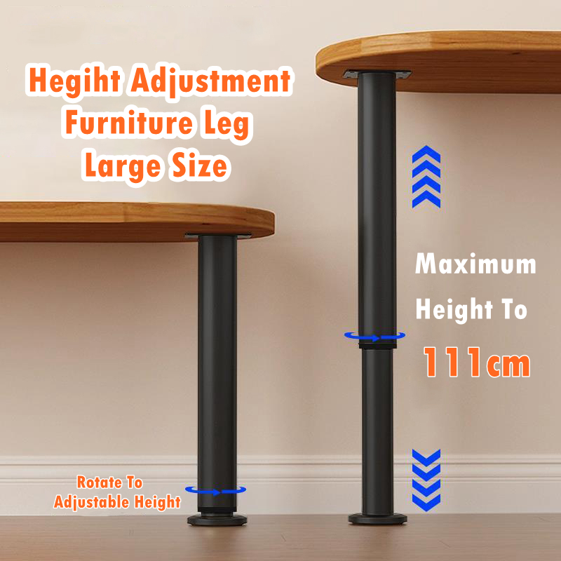Adjustable Metal Table Leg Kaki Meja Bed Leg Support Kaki Sofa Cabinet ...