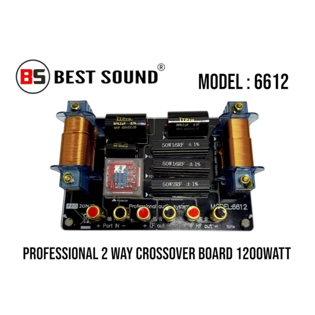 BS 6612 2 Way Speaker Crossover Board 1200watt (Ready Stock) | Shopee ...