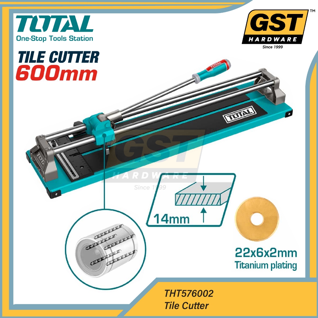 TOTAL Heavy Duty Single Rail Tile Cutter 600mm Pemotong Tile Alat ...