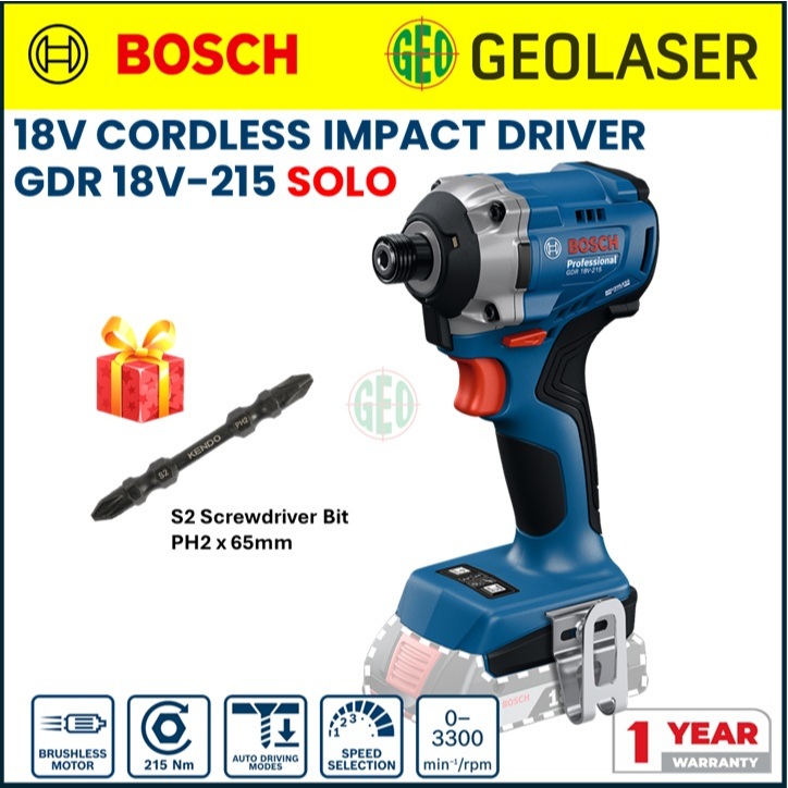 Bosch 18V GDR 18V-215 Brushless Cordless Impact Driver - SOLO Unit ...