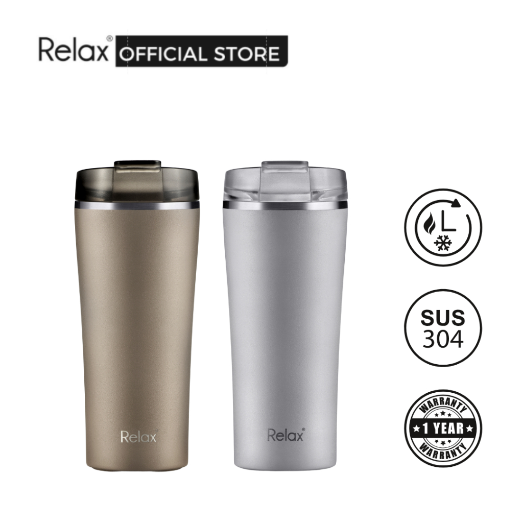 RELAX SUS304 Termal Tumbler Keluli Tahan Lasak Executive Stainless Steel Thermal Tumbler 480ml ...