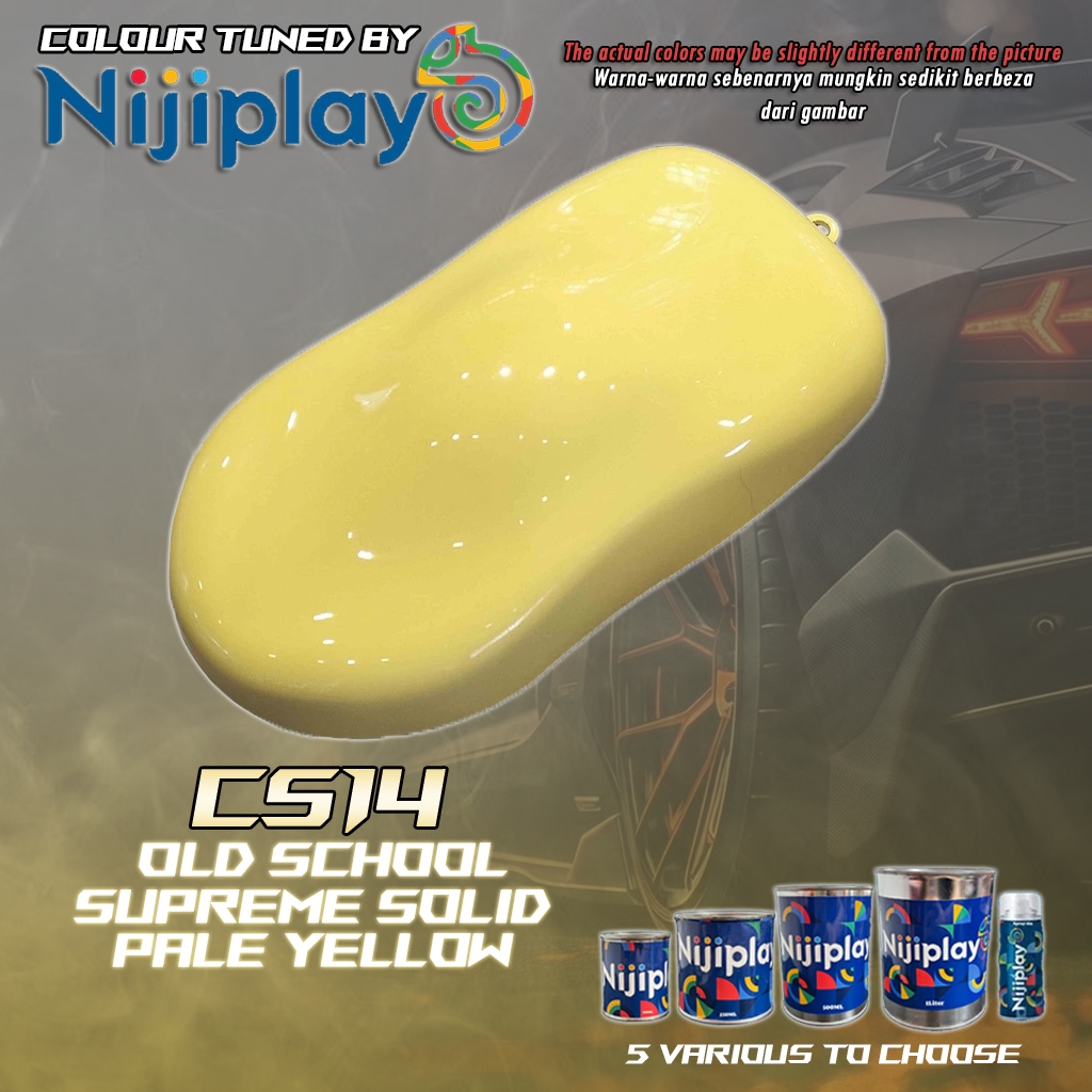 NIJIPLAY AIKKA CS14 PALE YELLOW OLD SCHOOL SUPREME SOLID COLOUR 2K PAINT | Shopee Malaysia