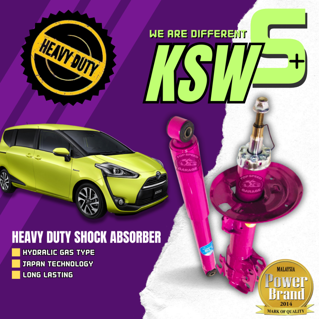 TOYOTA SIENTA NSP170 - KSW (GAS) Shock Absorber FRONT & REAR (18Months ...