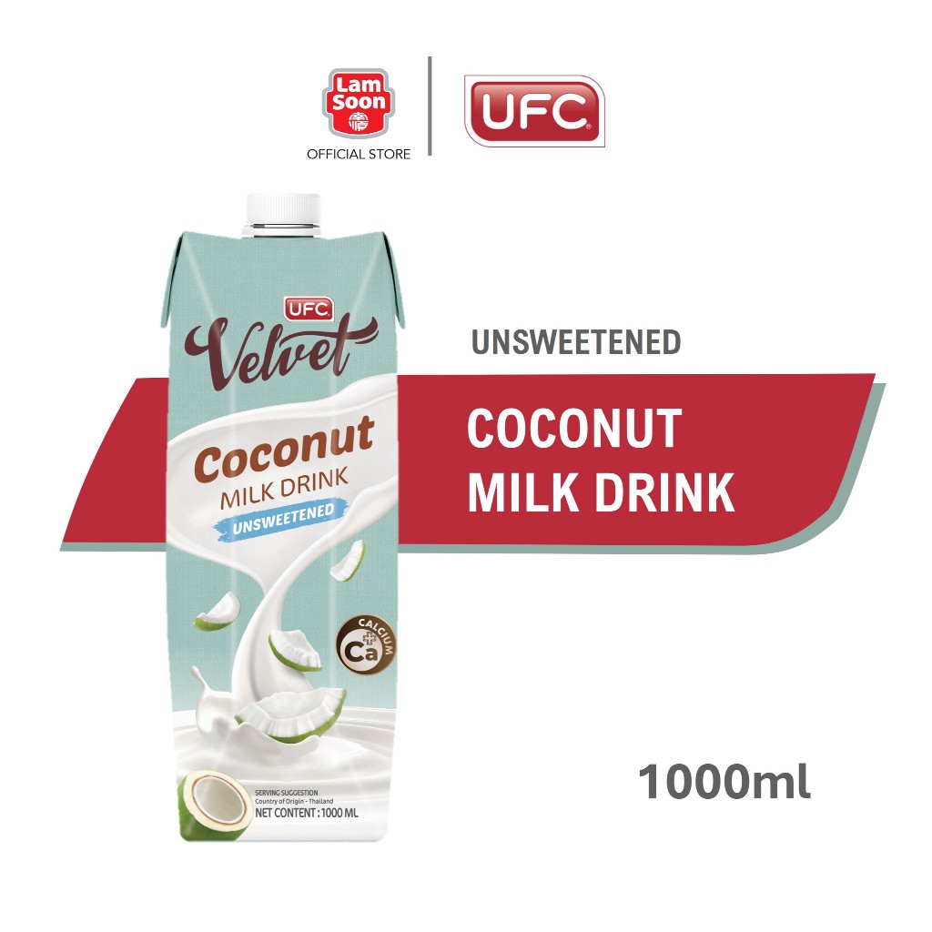UFC Velvet Coconut Milk Unsweetened 1000ml - Plant Based Calcium ...