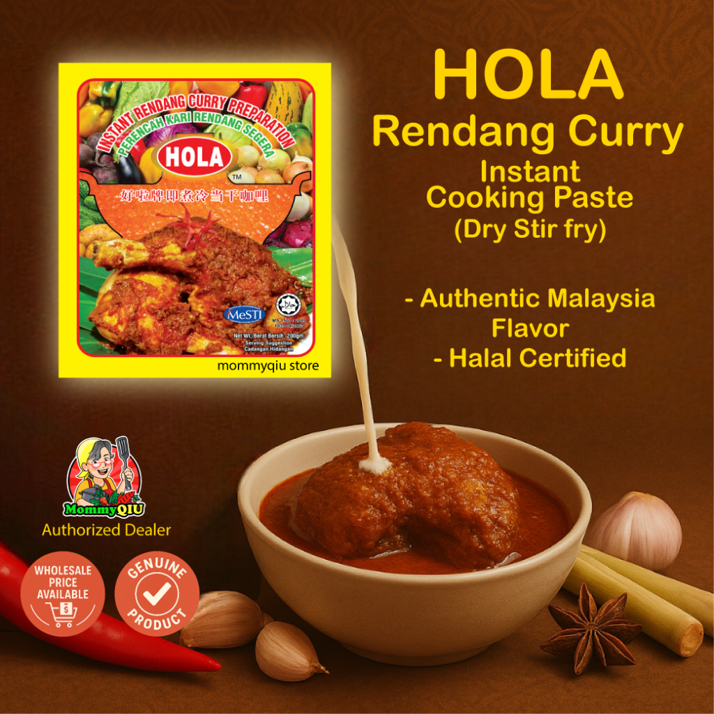 🅾🅻🅰 𝑹𝒆𝒏𝒅𝒂𝒏𝒈 𝑪𝒖𝒓𝒓𝒚 Instant Cooking Paste (HALAL FOOD) 好啦牌干咖喱即煮酱料 ...