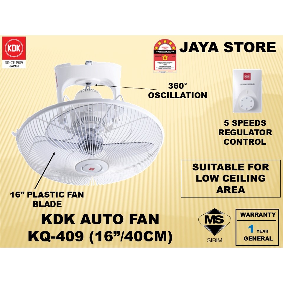 KDK 16" Auto Fan KQ-409 (Ceiling Type) | Shopee Malaysia