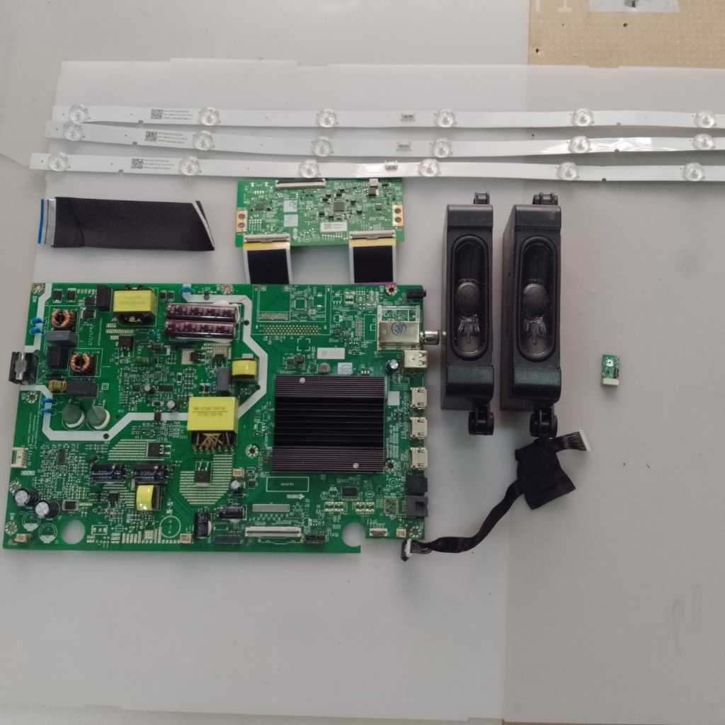 SKYWORTH 50SUE7600 50" TV , MAIN BOARD, TCON, POWER BUTTON, LVDS CABLE ...