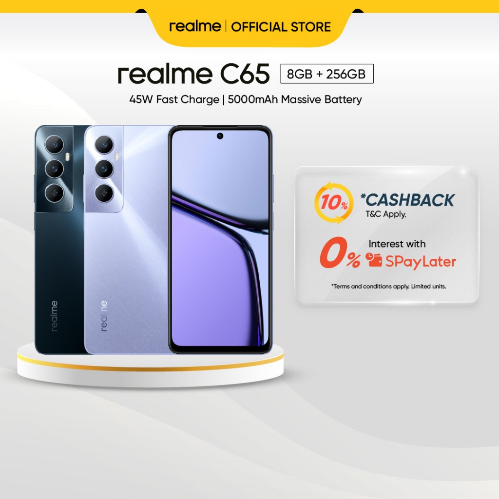 realme C65 (8+256GB) | 45W Fast Charge | 5000mAh Massive Battery ...