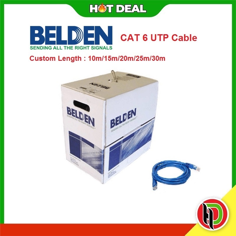 Hotdeal Custom Made Belden CAT6 Patch Cord - 10m / 15m / 20m / 25m ...