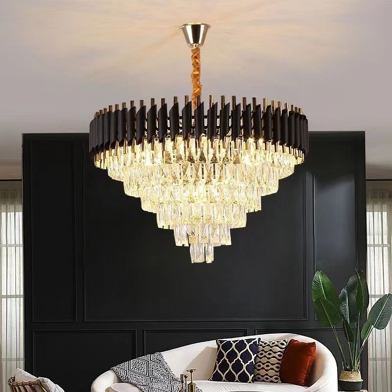 Modern Lampu Hiasan Siling LED Kristal Candelier Deco Ceiling Pendant ...