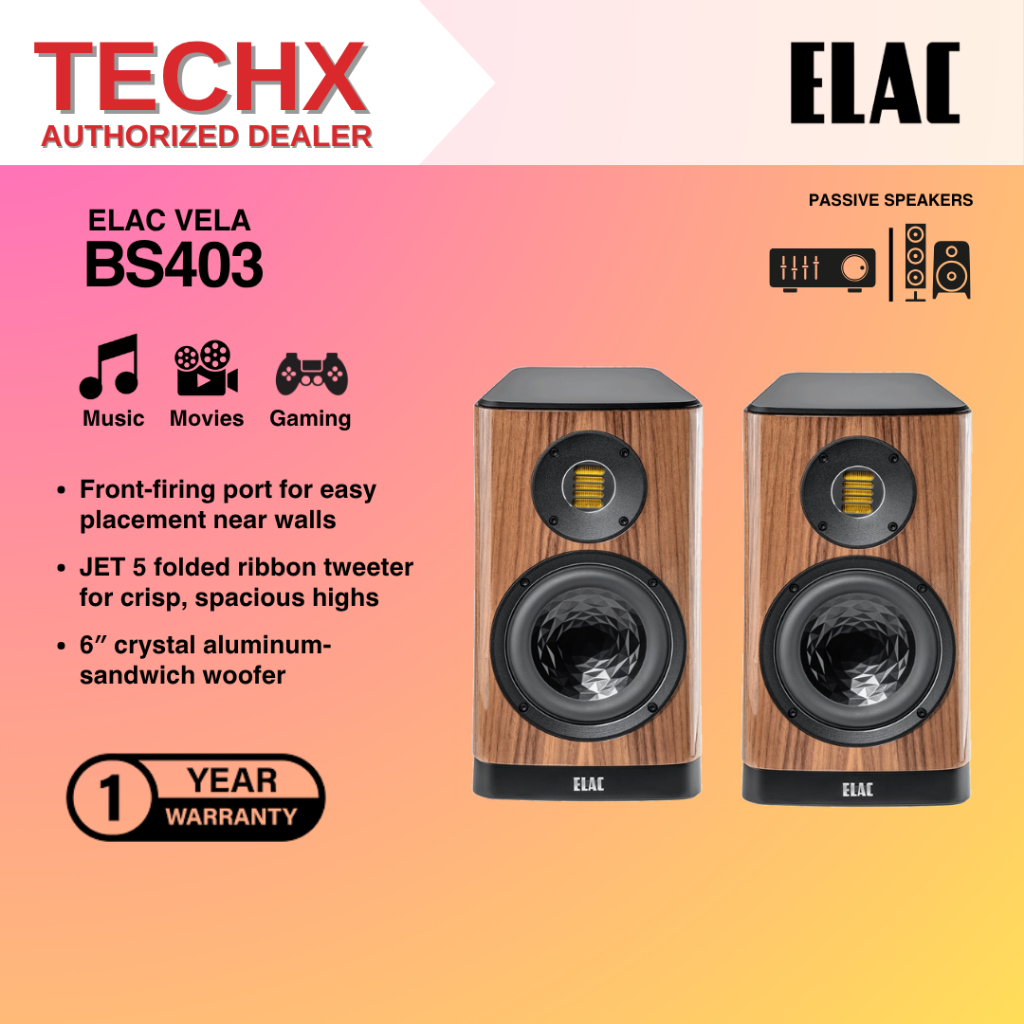 Elac VELA BS 403 Bookshelf Speakers | Shopee Malaysia