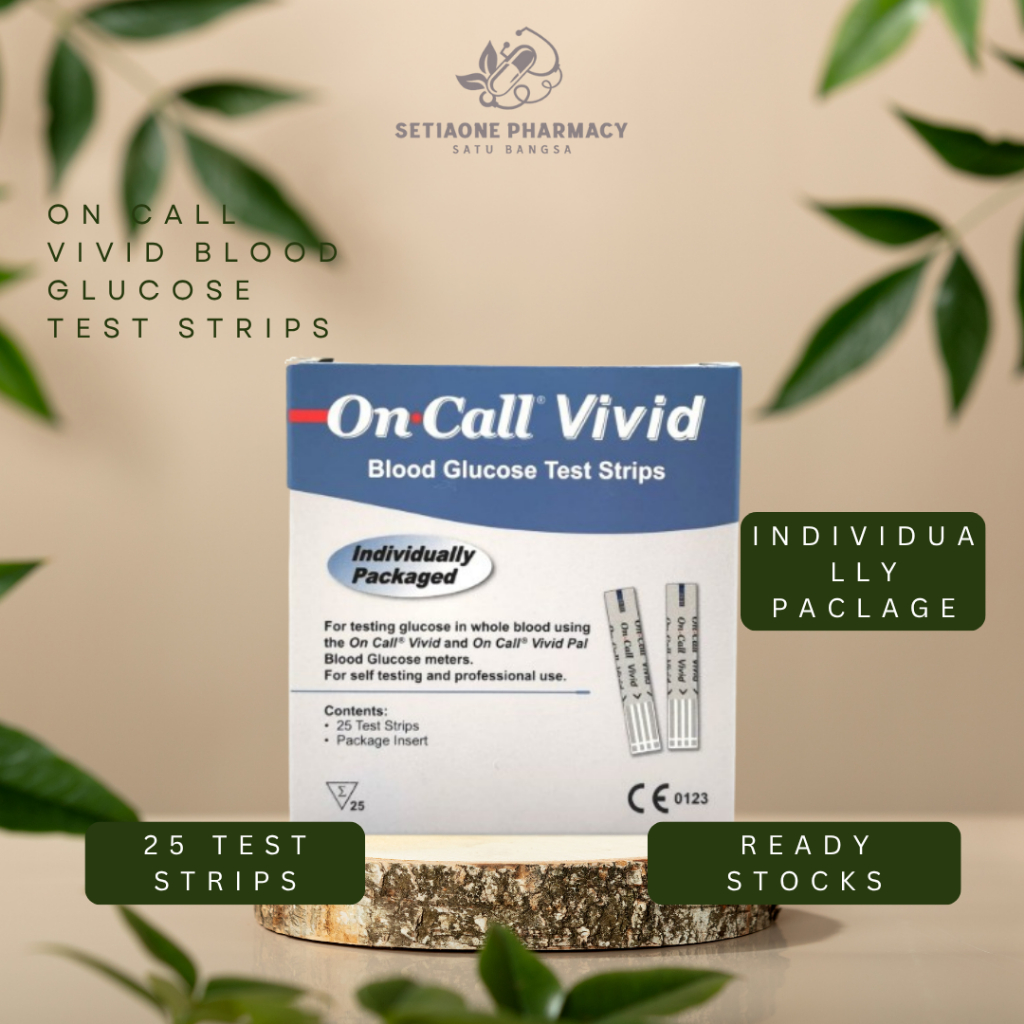 FDA Approved On Call Vivid Blood Glucose Test Strip (25's) Ready Stocks ...