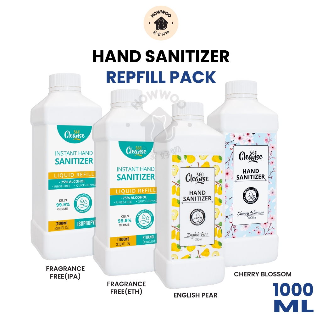 Cleanse360 Hand Sanitizer 75% Alcohol [Liquid Refill - 1000ml] | Shopee ...